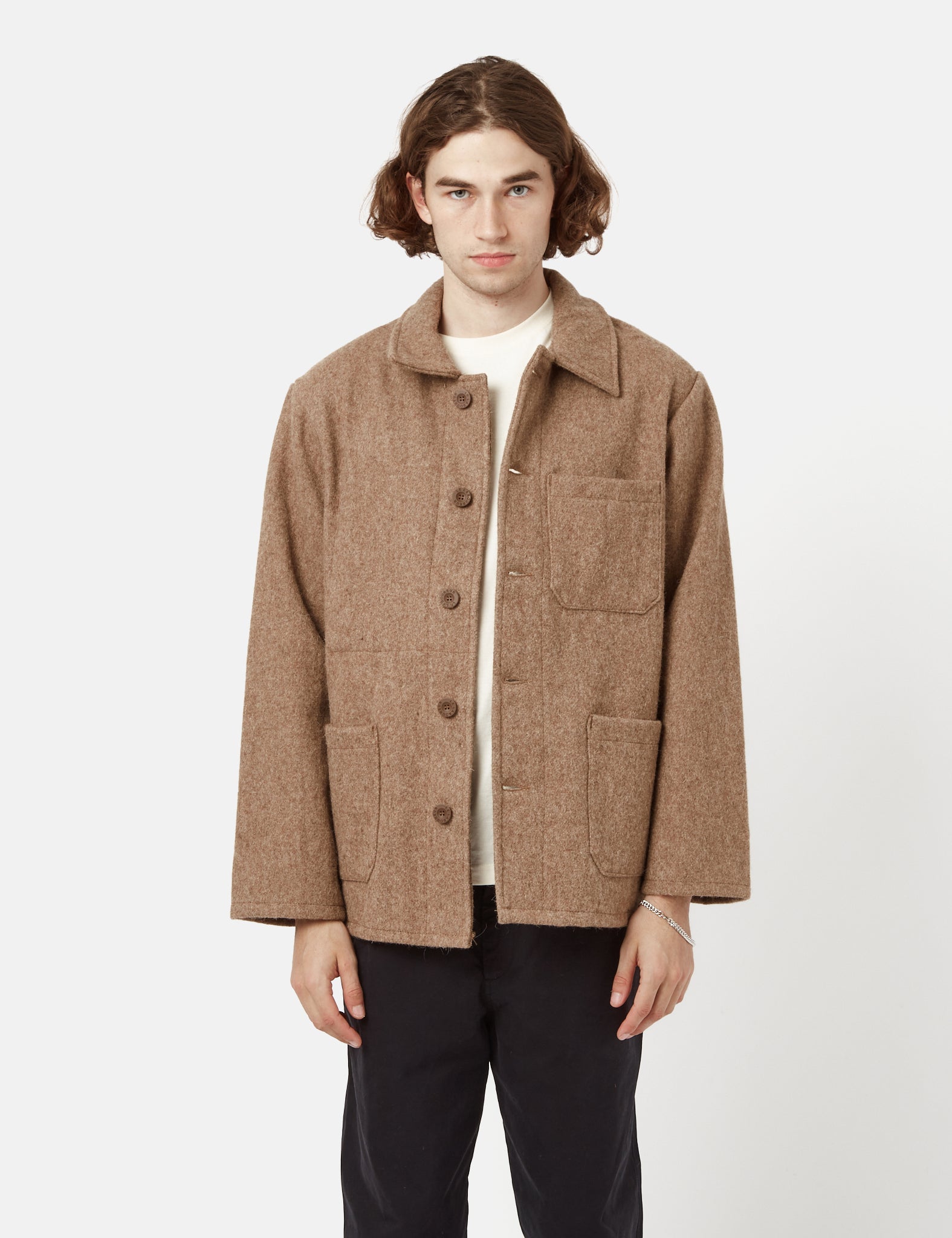 Le Laboureur Wool Work Jacket - Light Brown | Garmentory