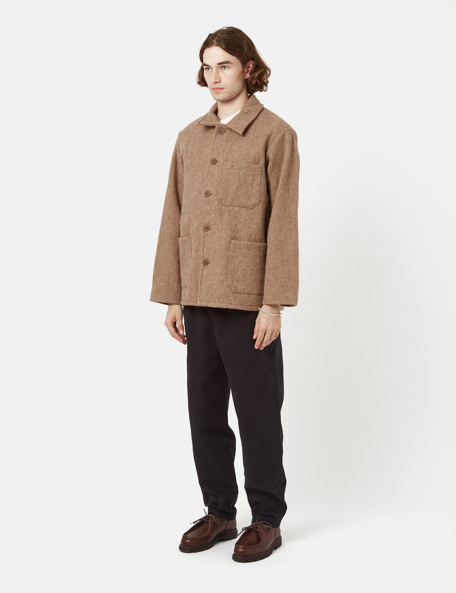 Le Laboureur Wool Work Jacket - Light Brown | Garmentory