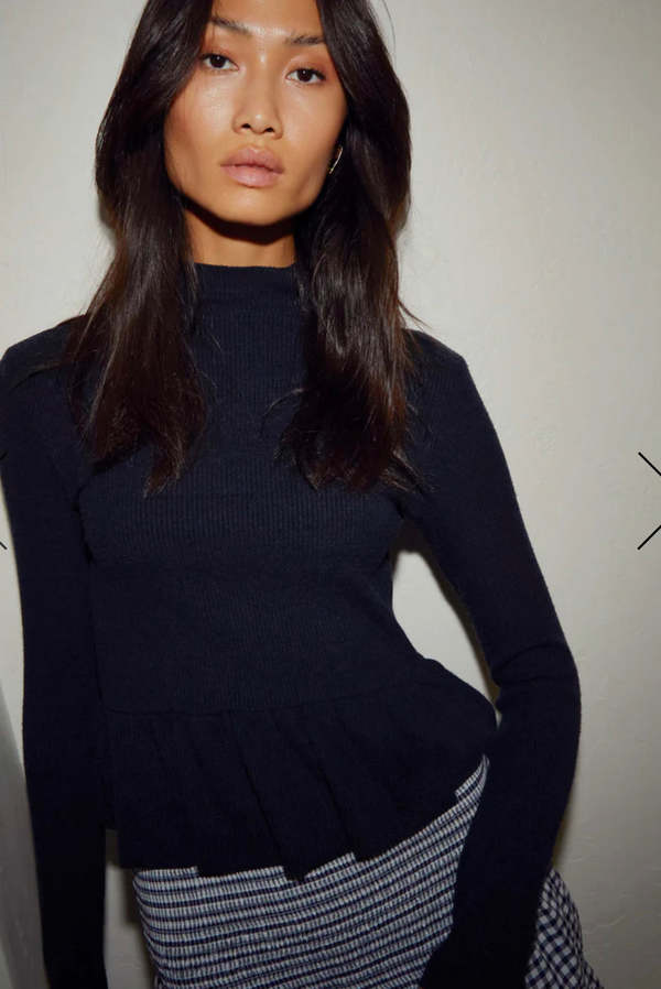 Nation LTD Raya Peplum Turtleneck | Garmentory