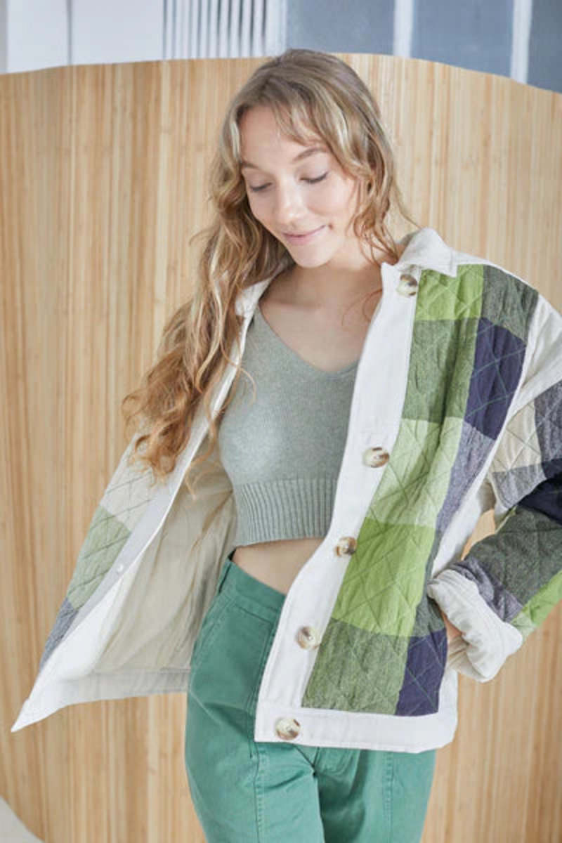 RUJUTA SHETH Kira Shirt Jacket - Aspen Chex | Garmentory