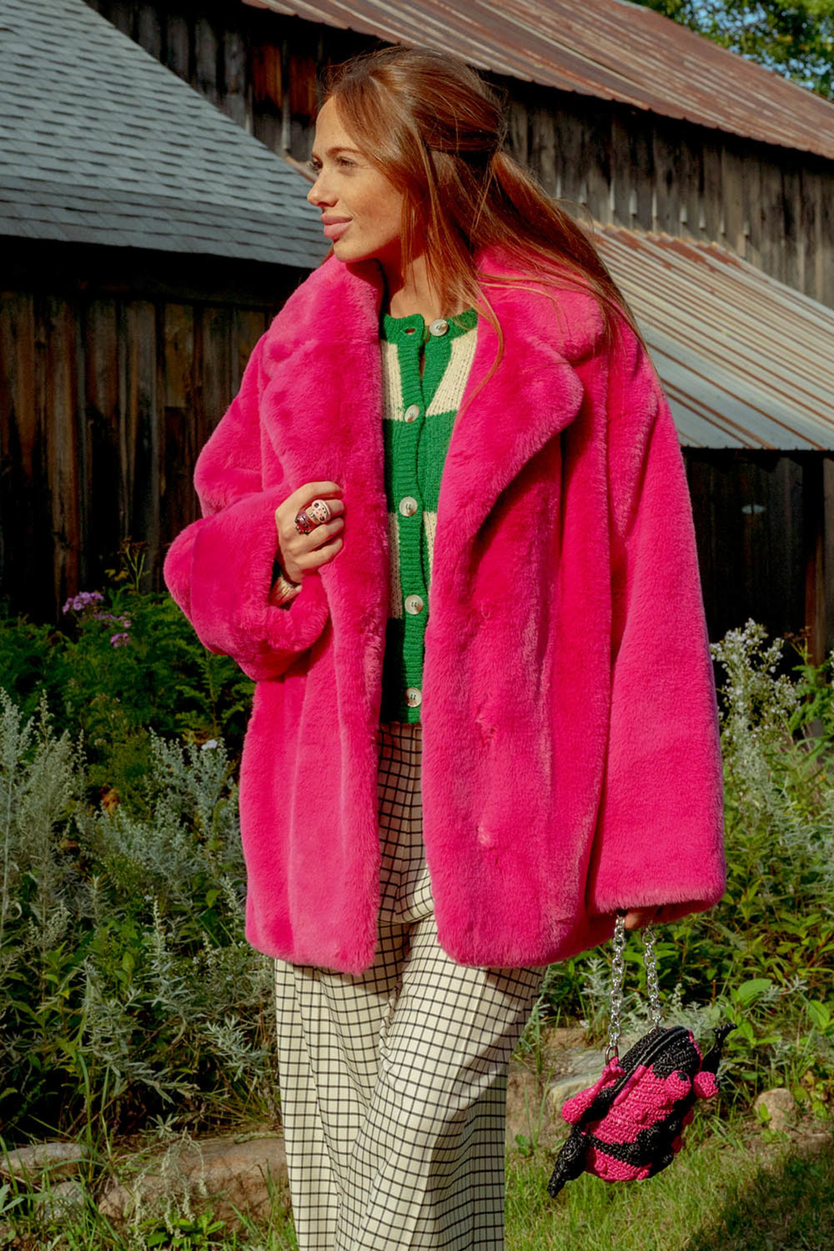 Stand Studio Savannah Jacket - Fuchsia | Garmentory