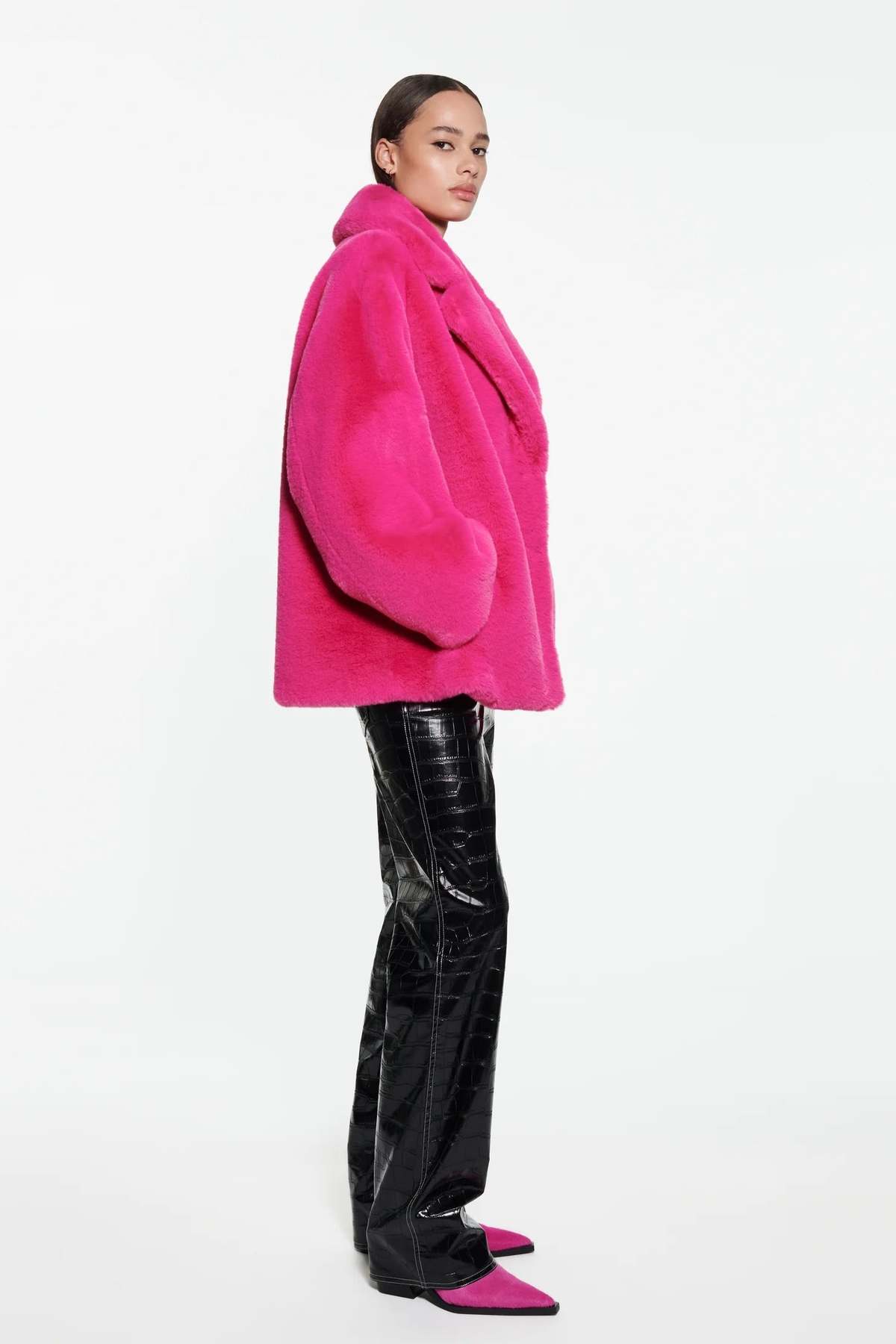 Stand Studio Savannah Jacket - Fuchsia | Garmentory