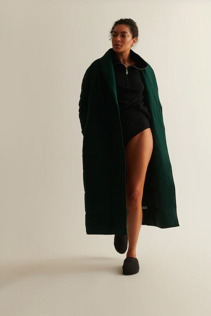 Skin Sierra Quilted Robe - Spruce | Garmentory