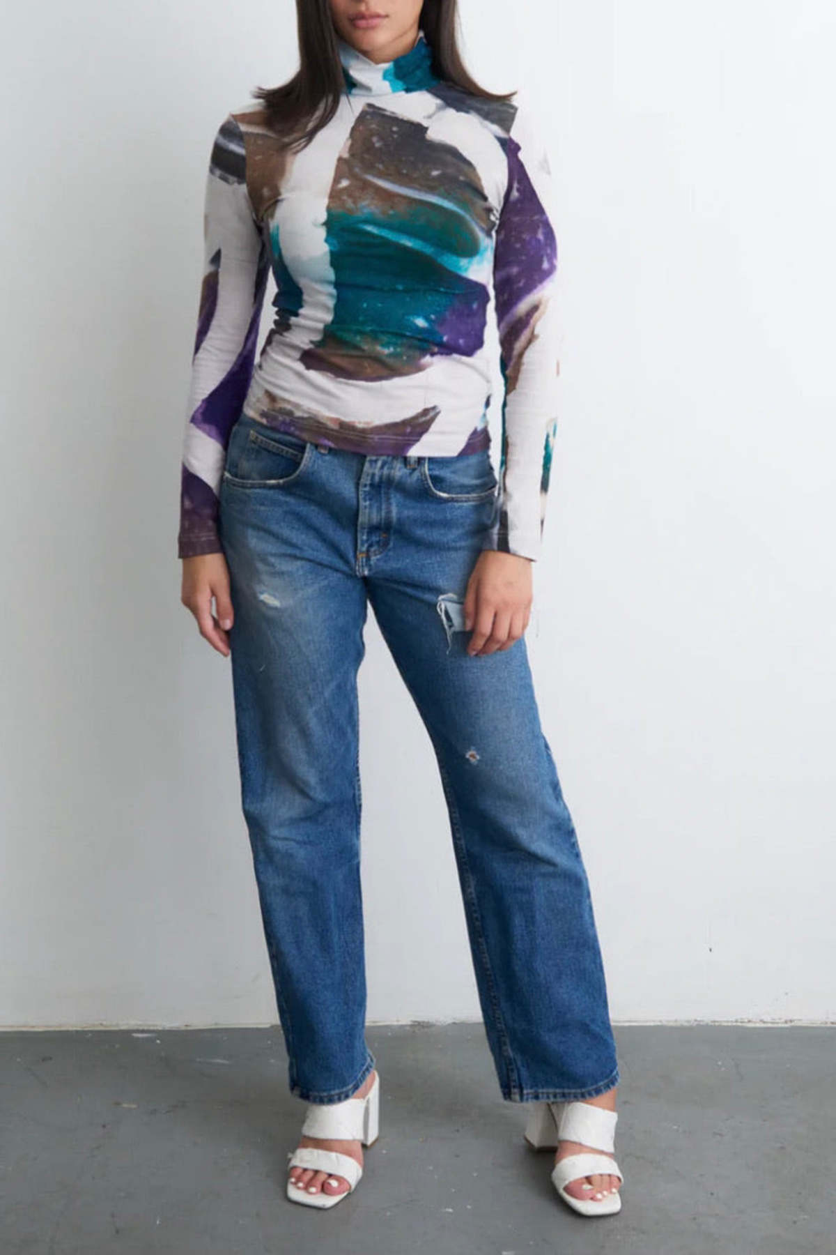 Osei-Duro Stricta Turtleneck - Psychedelic Mangrove | Garmentory