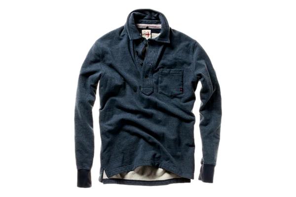 Relwen Frenchloop Polo - Navy Heather | Garmentory