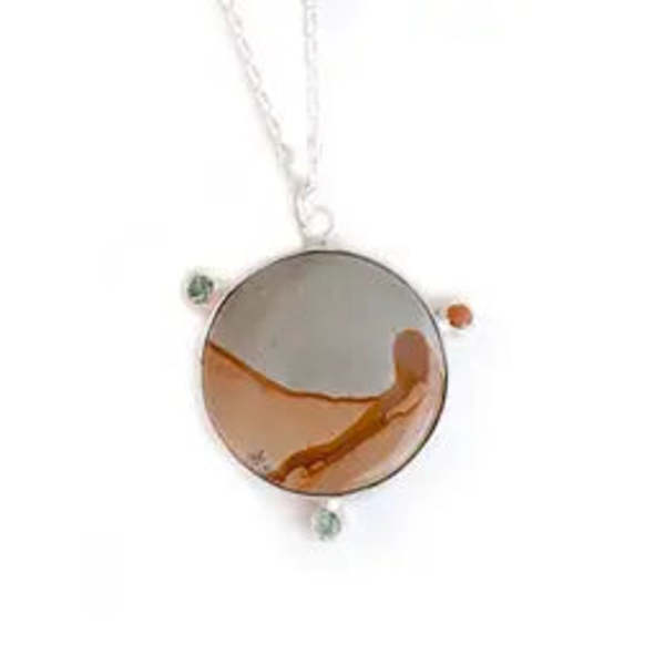 Alana Douvros Jewelry Picture Jasper Carnival Necklace - Sterling ...