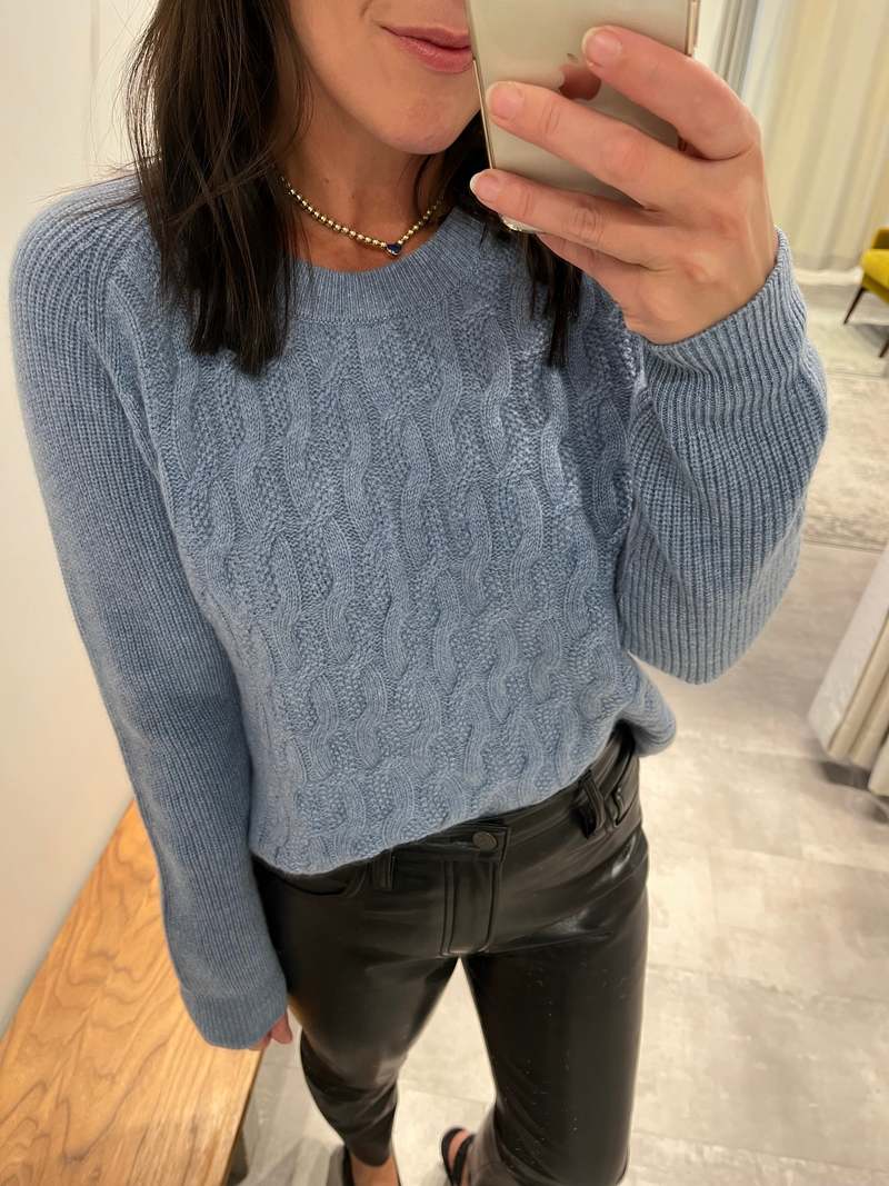 Collaboration Cashmere Eden Cashmere Sweater - Chambray | Garmentory