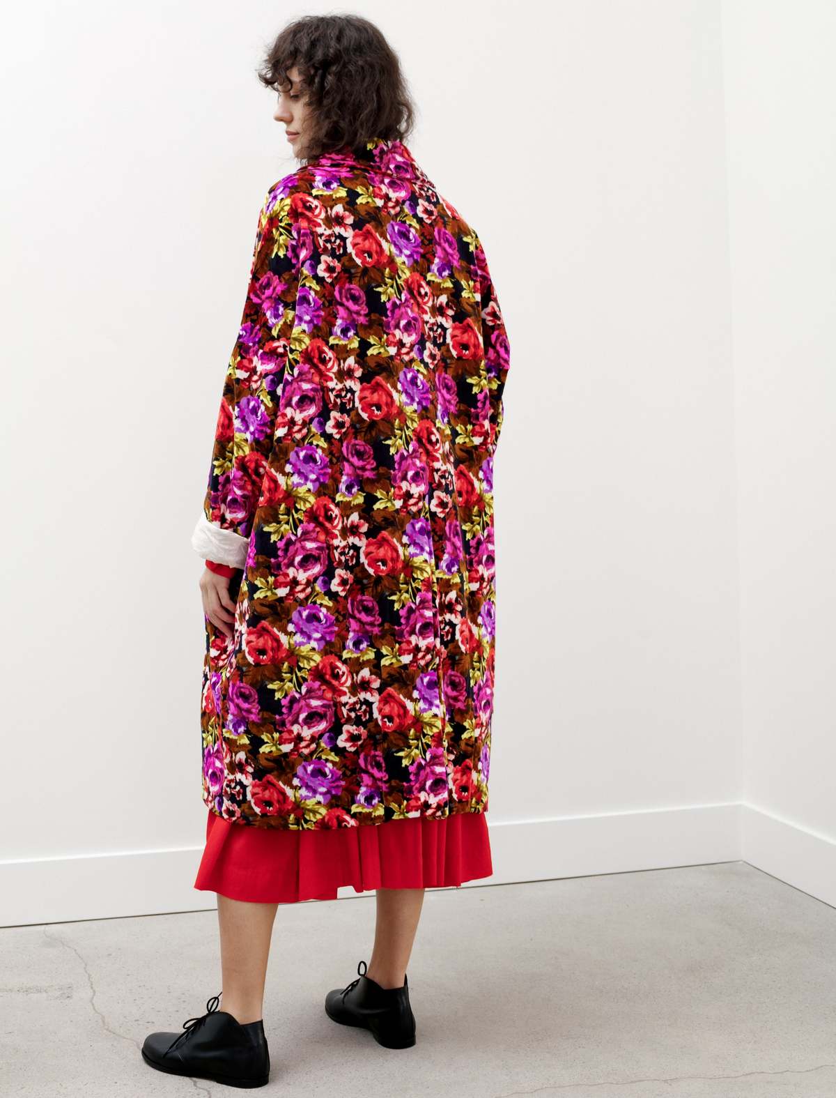 Casey Casey Womens Big Blobby Coat - Velour Flowers | Garmentory