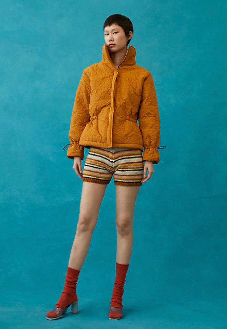 Tach Clothing Kika Floral Quilted Jacket - Tan | Garmentory