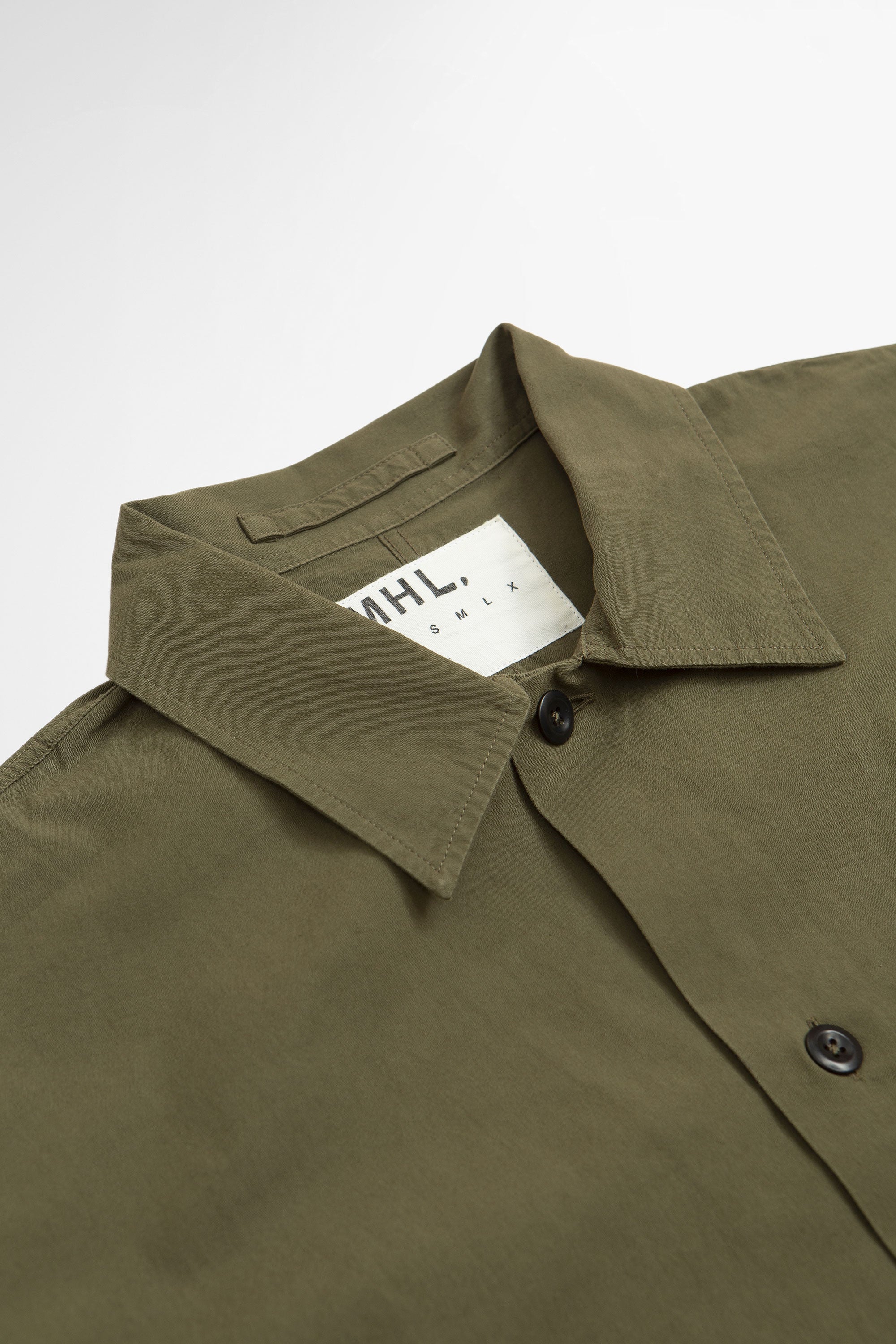 Margaret Howell Dry Cotton Poplin Chore Shirt - Khaki | Garmentory