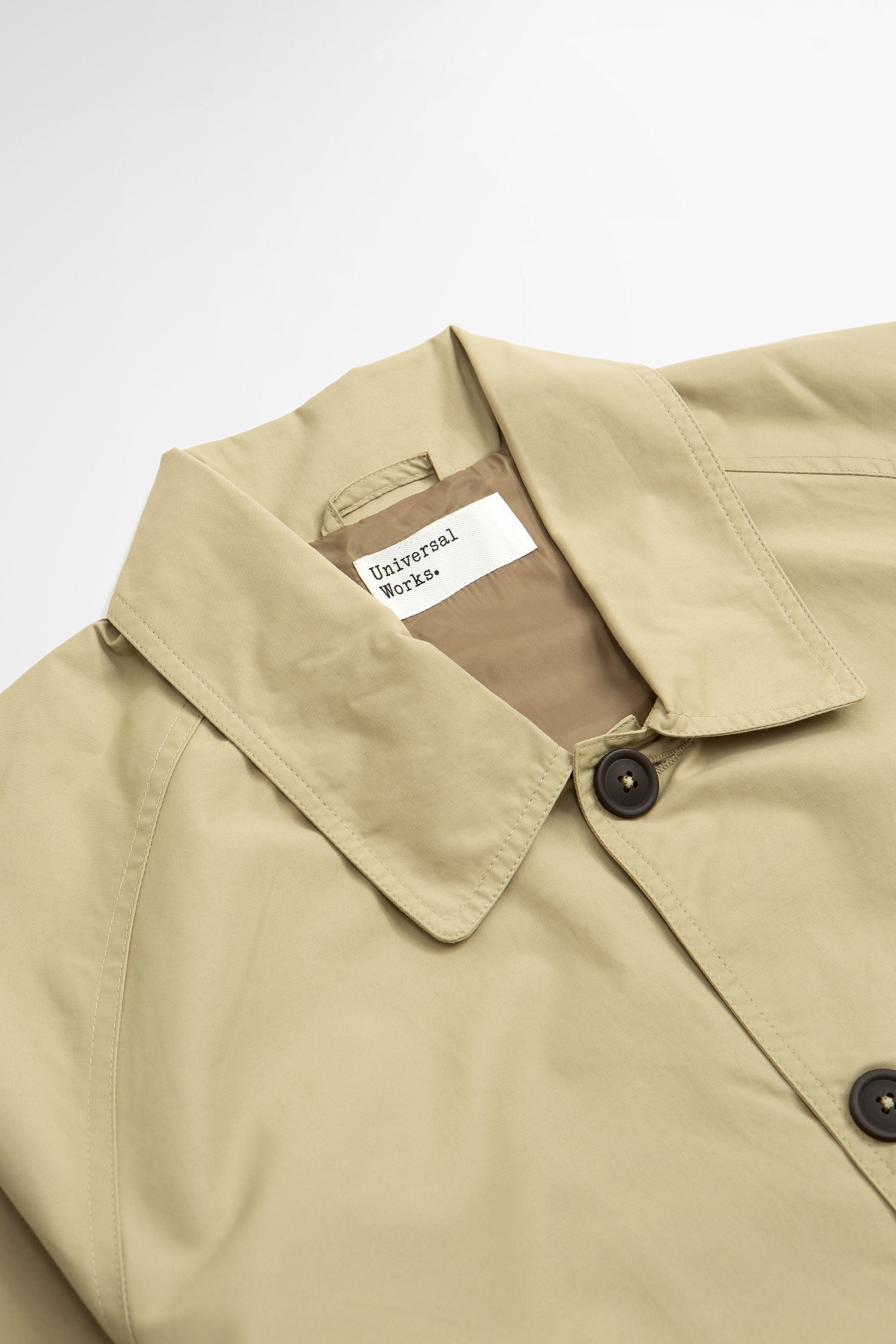 Universal Works Olmetex Water Resistant Raincoat - Sand | Garmentory