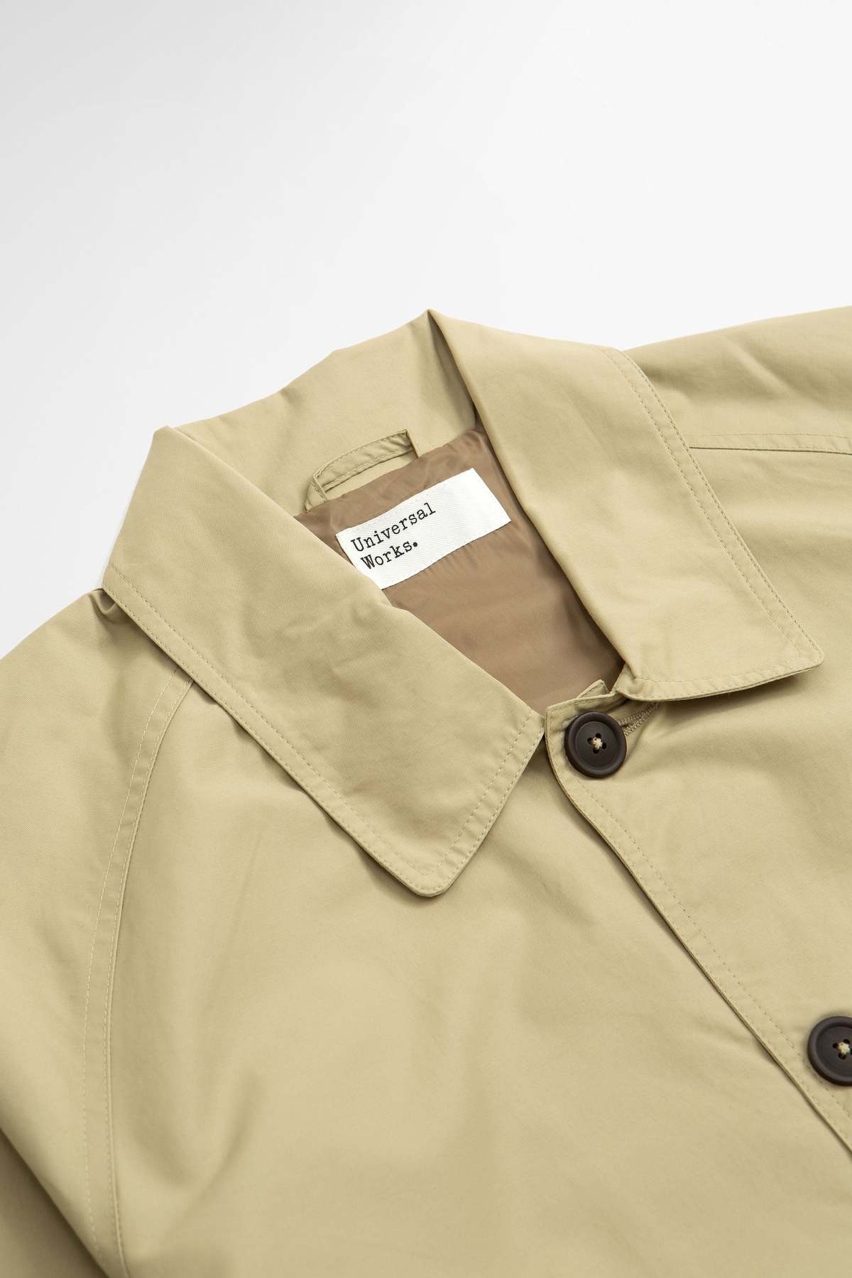 Universal Works Olmetex Water Resistant Raincoat - Sand | Garmentory