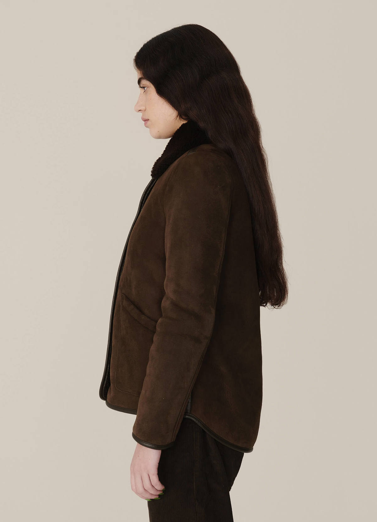 YMC Brainticket Suede Shearling MK2 Jacket - Dark Brown | Garmentory