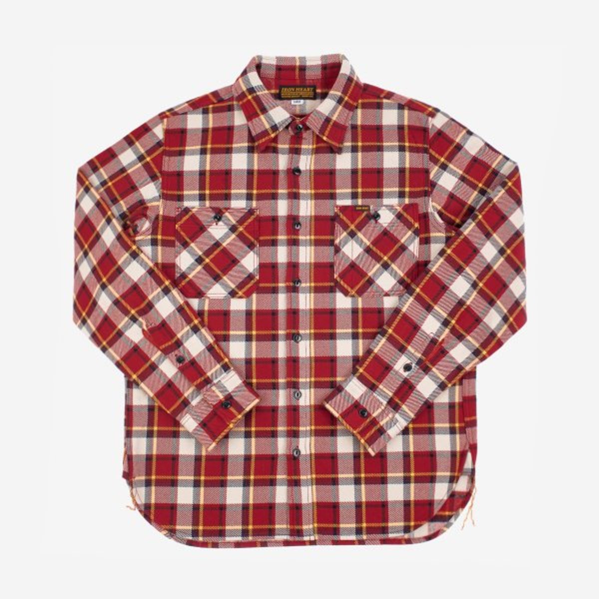 Iron Heart IHSH-334-RED Ultra Heavy Flannel Classic Check Work Shirt ...