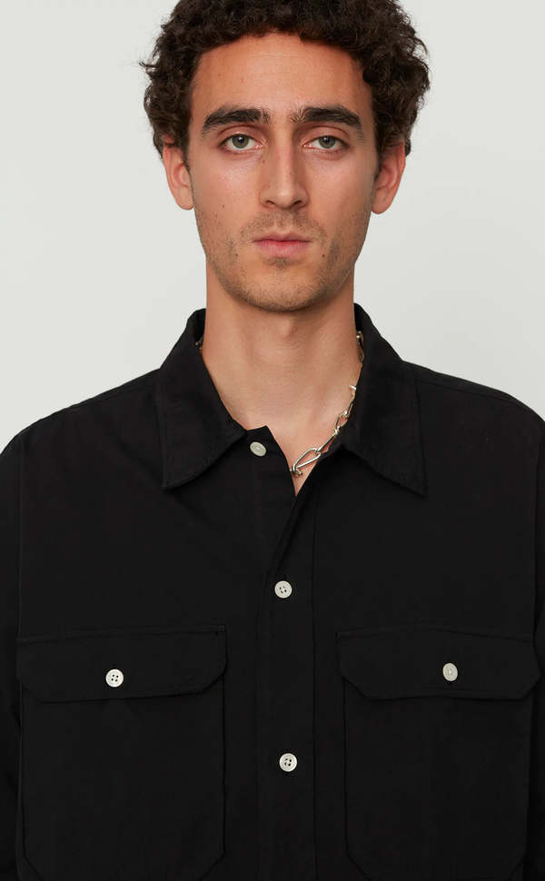 mfpen Reception Overshirt - Stonewashed Black | Garmentory