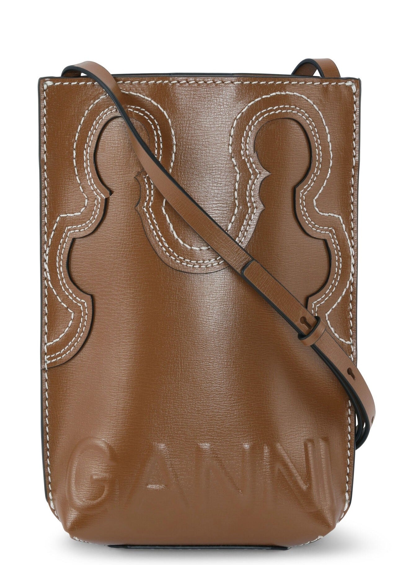 Ganni Banner Western Crossbody Bag - Tiger's Eye | Garmentory