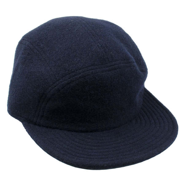 cableami Wool Flannel Cap - Navy | Garmentory