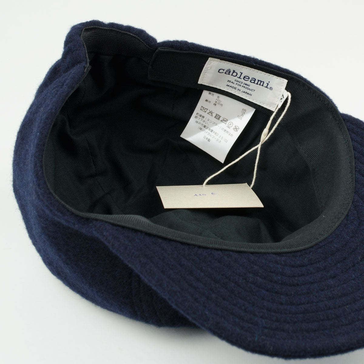 cableami Wool Flannel Cap - Navy | Garmentory