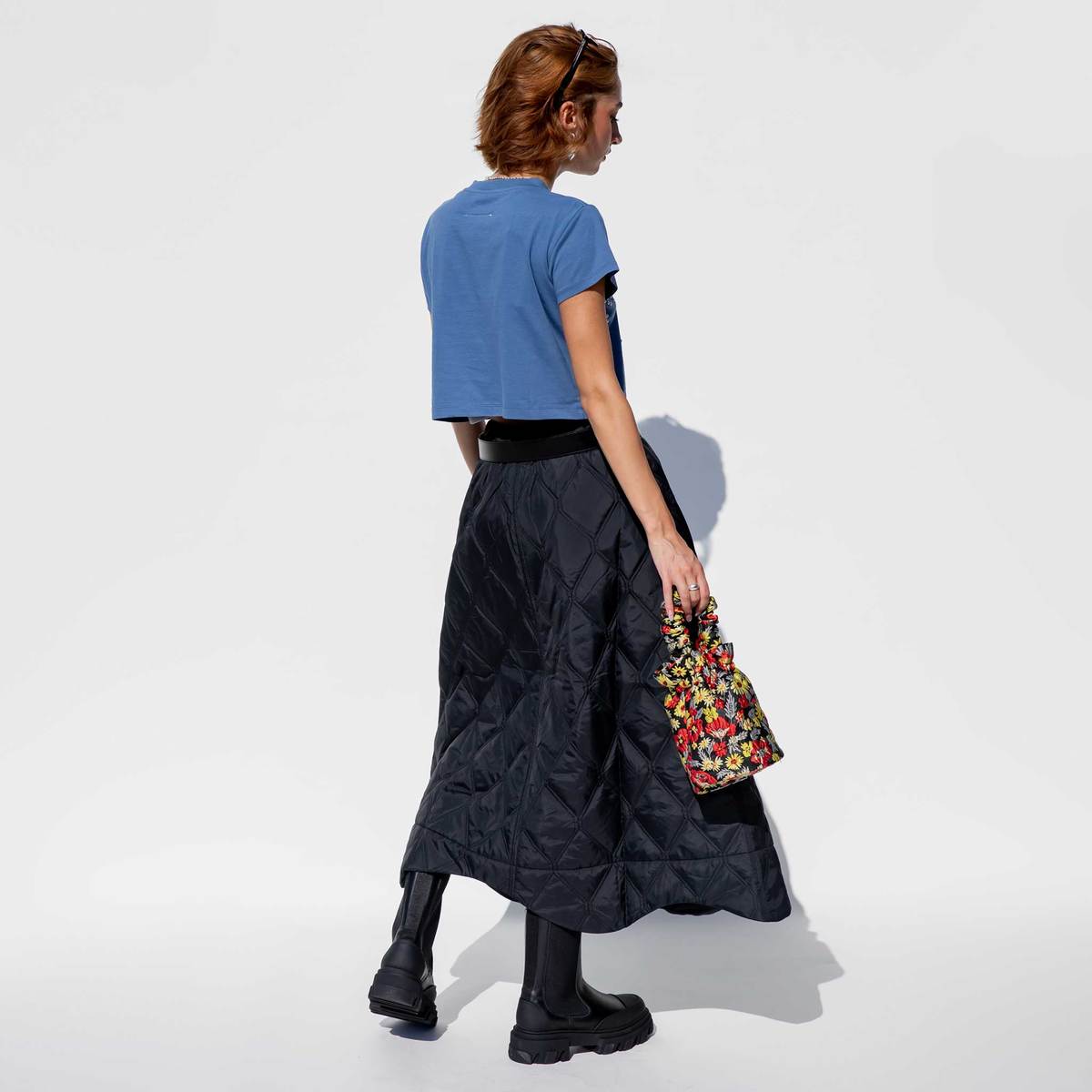 Ripstop Quilt Wavy Hem Skirt | Garmentory