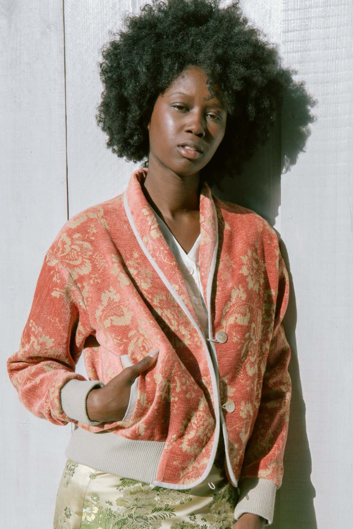 Jess Meany Coral Mia Bomber Jacket - Coral | Garmentory