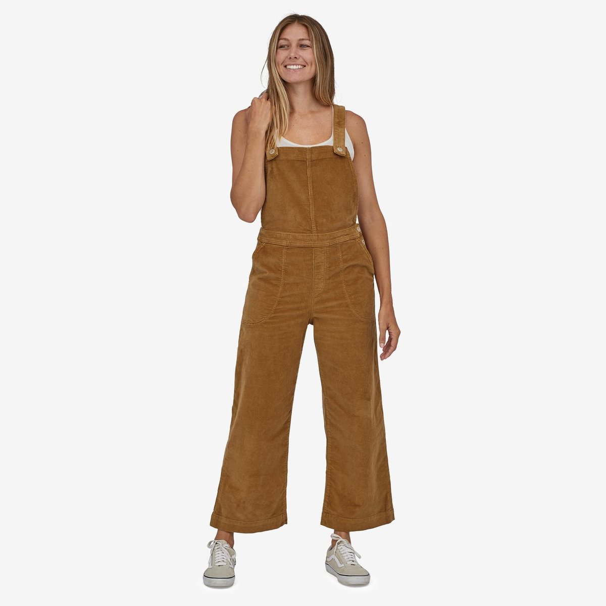 Patagonia Womens Stand Up Cropped Corduroy Overalls - Nest Brown ...