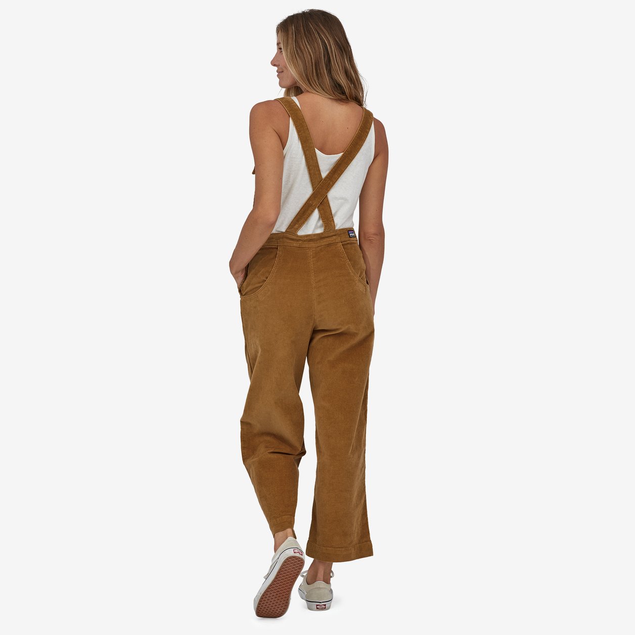 Patagonia Womens Stand Up Cropped Corduroy Overalls - Nest Brown ...
