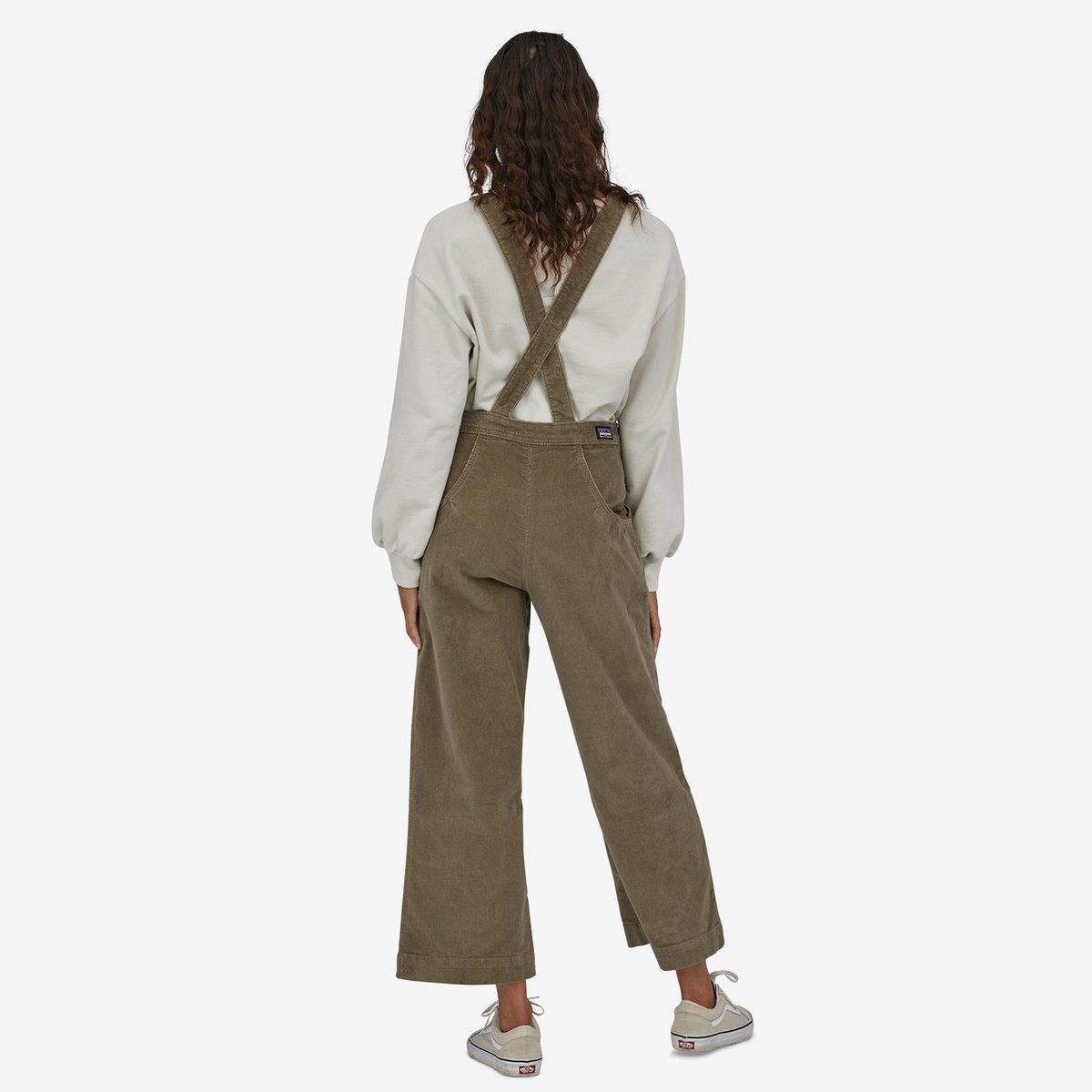 Patagonia Womens Stand Up Cropped Corduroy Overalls - Sage Khaki ...