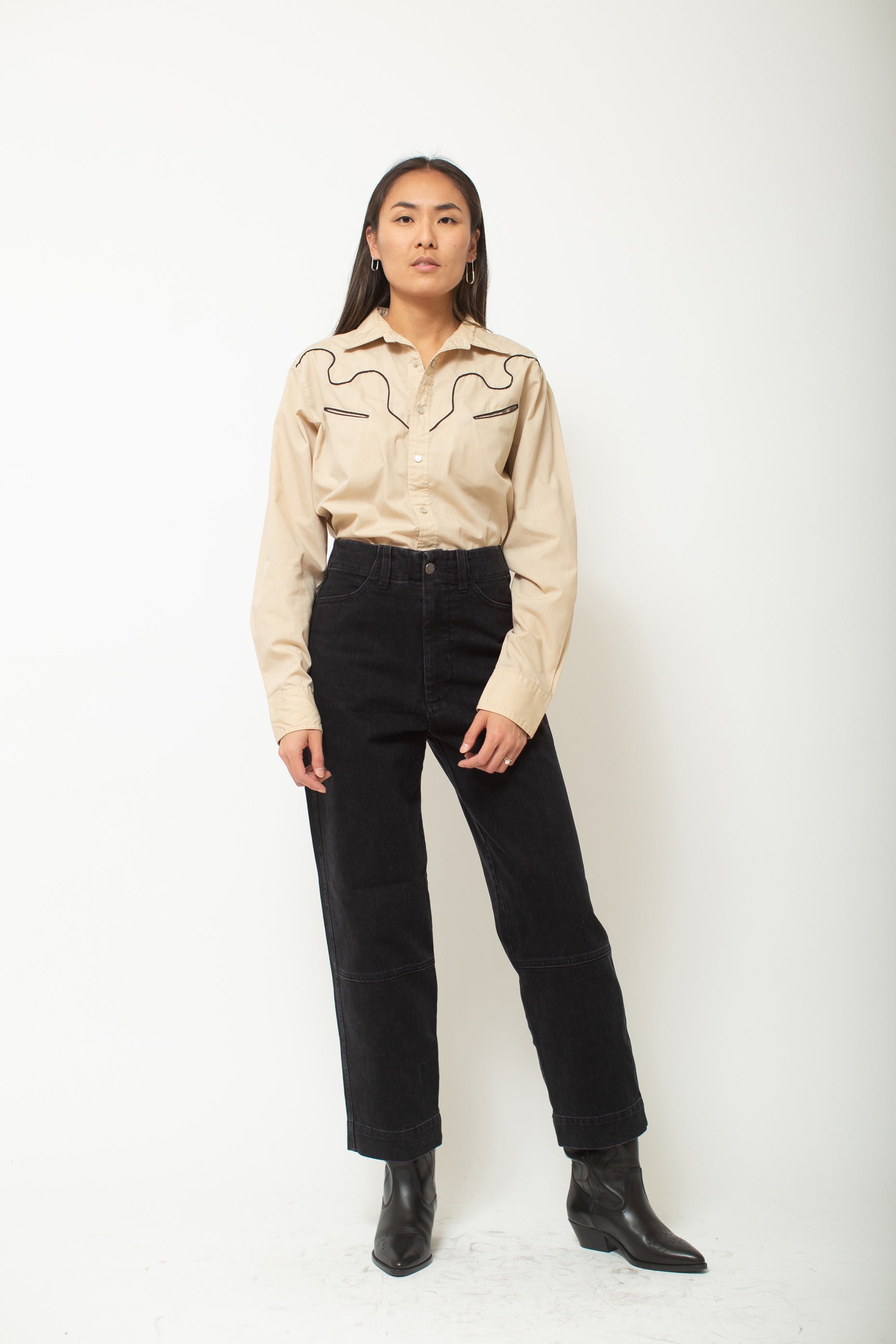 Vintage Preservation Vintage Western Style Button Up - Beige | Garmentory