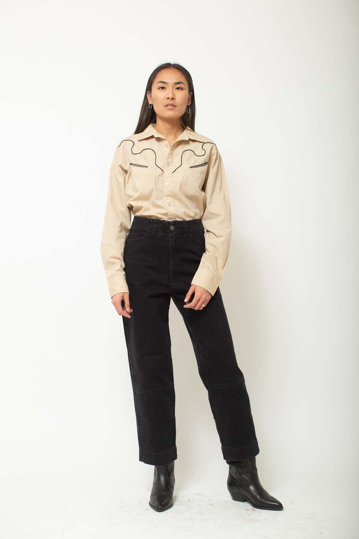 Vintage Preservation Vintage Western Style Button Up - Beige | Garmentory
