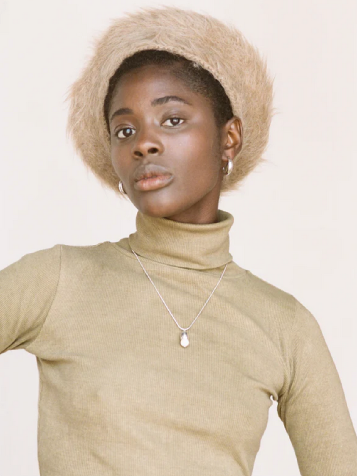 Maria Stanley Brushed Beret - Mushroom | Garmentory