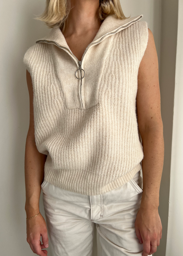 Little Lies Label Chloe Half Zip Vest | Garmentory