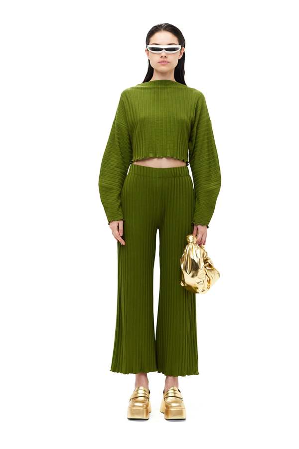 Simon Miller ALDER PANT - EARTH GREEN | Garmentory