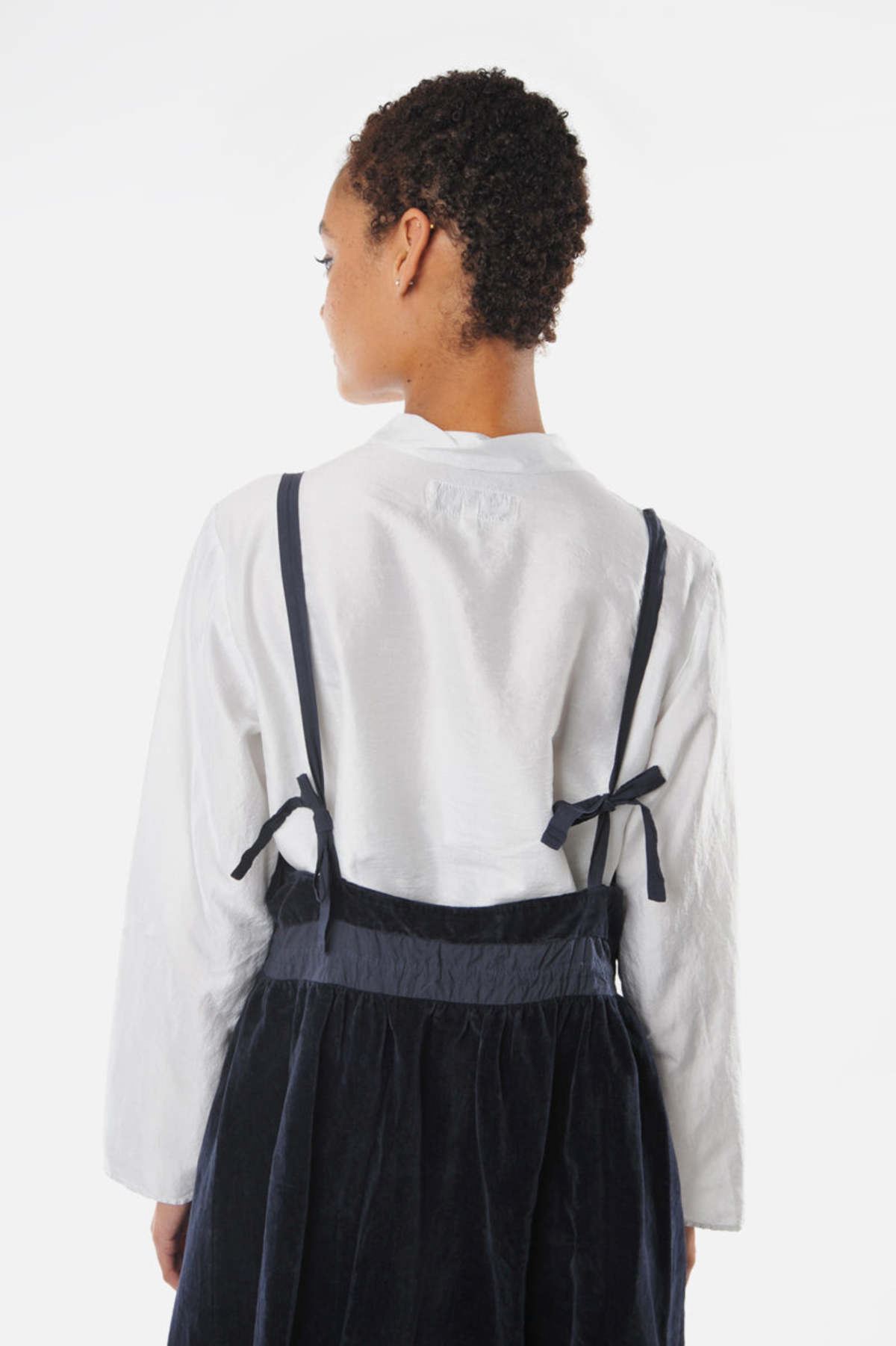 Manuelle Guibal Velvet Tobba Dress - Navy | Garmentory