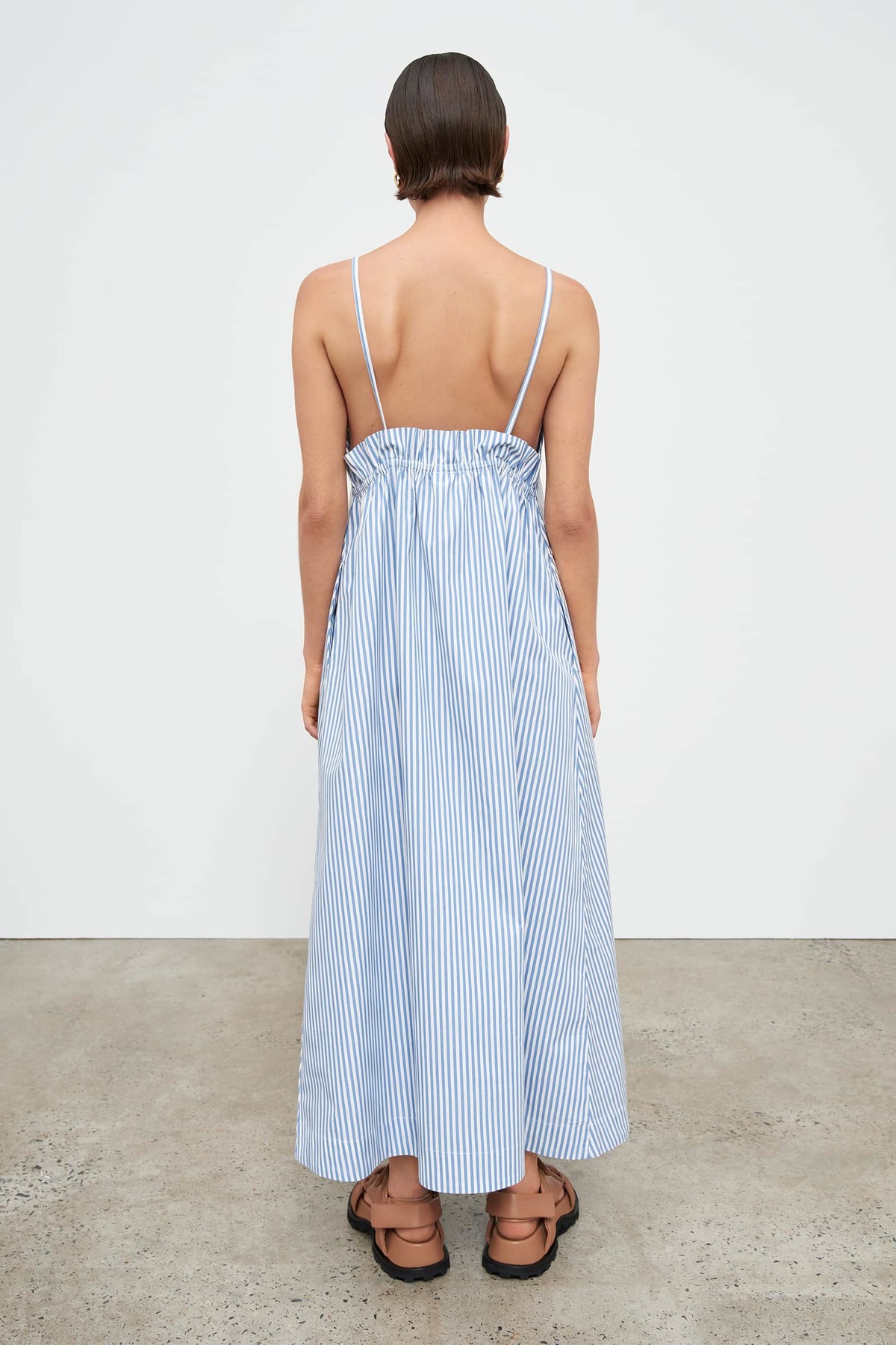 Kowtow Florence Dress - Blue stripe | Garmentory