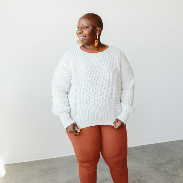 goumi Organic Chunky Knit Sweater - Shell | Garmentory