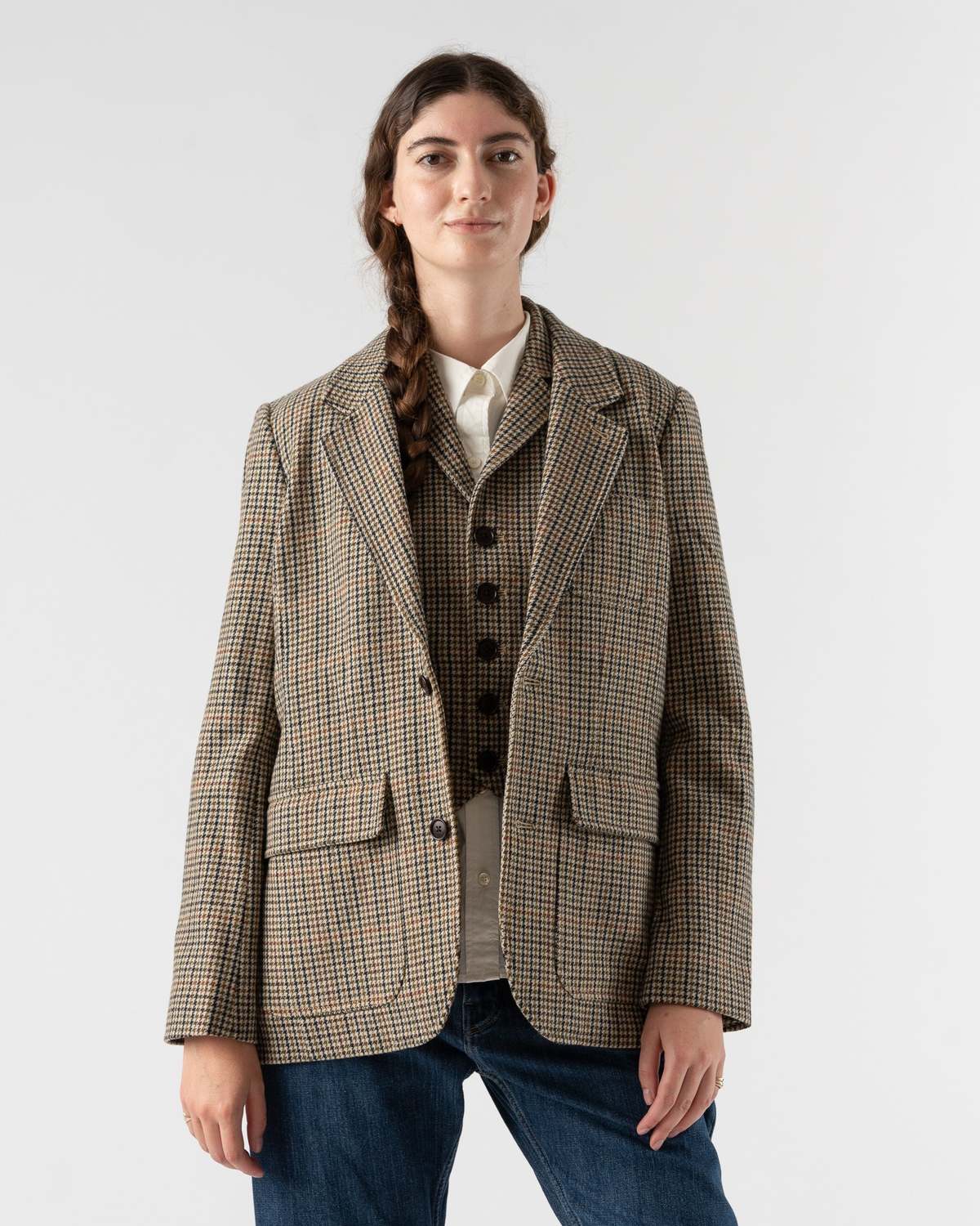 Alex Mill Eleanor Wool Tweed Blazer - Brown Multi | Garmentory
