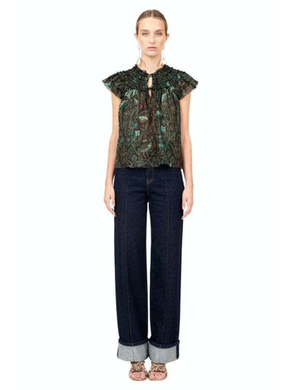Ulla Johnson Signe Top - Rainforest | Garmentory