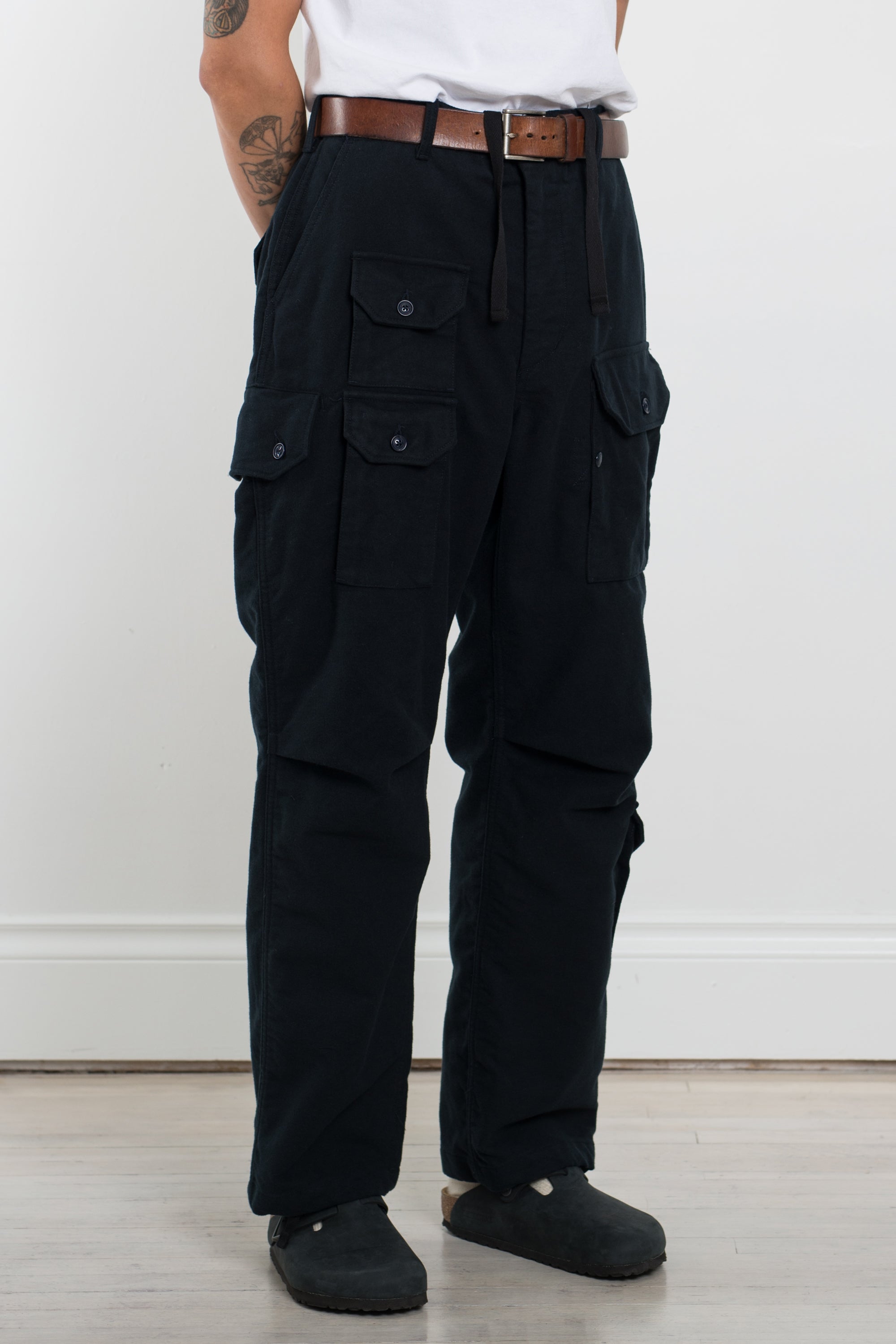 Engineered Garments Cotton Moleskin Flight Pant - Dark Navy | Garmentory