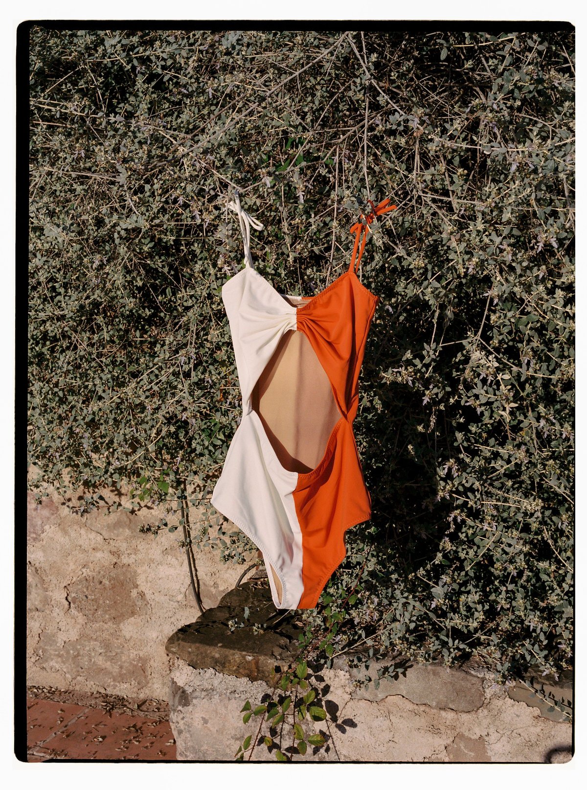 Aniela Parys Marina Swimsuit - Orange/White | Garmentory