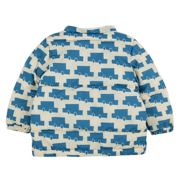 Kids Bobo Choses Cars Hooded Rain Coat - Blue | Garmentory