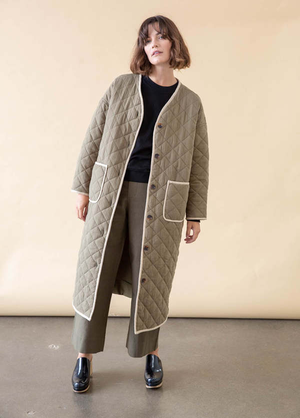 Amente Long Quilted Coat | Garmentory