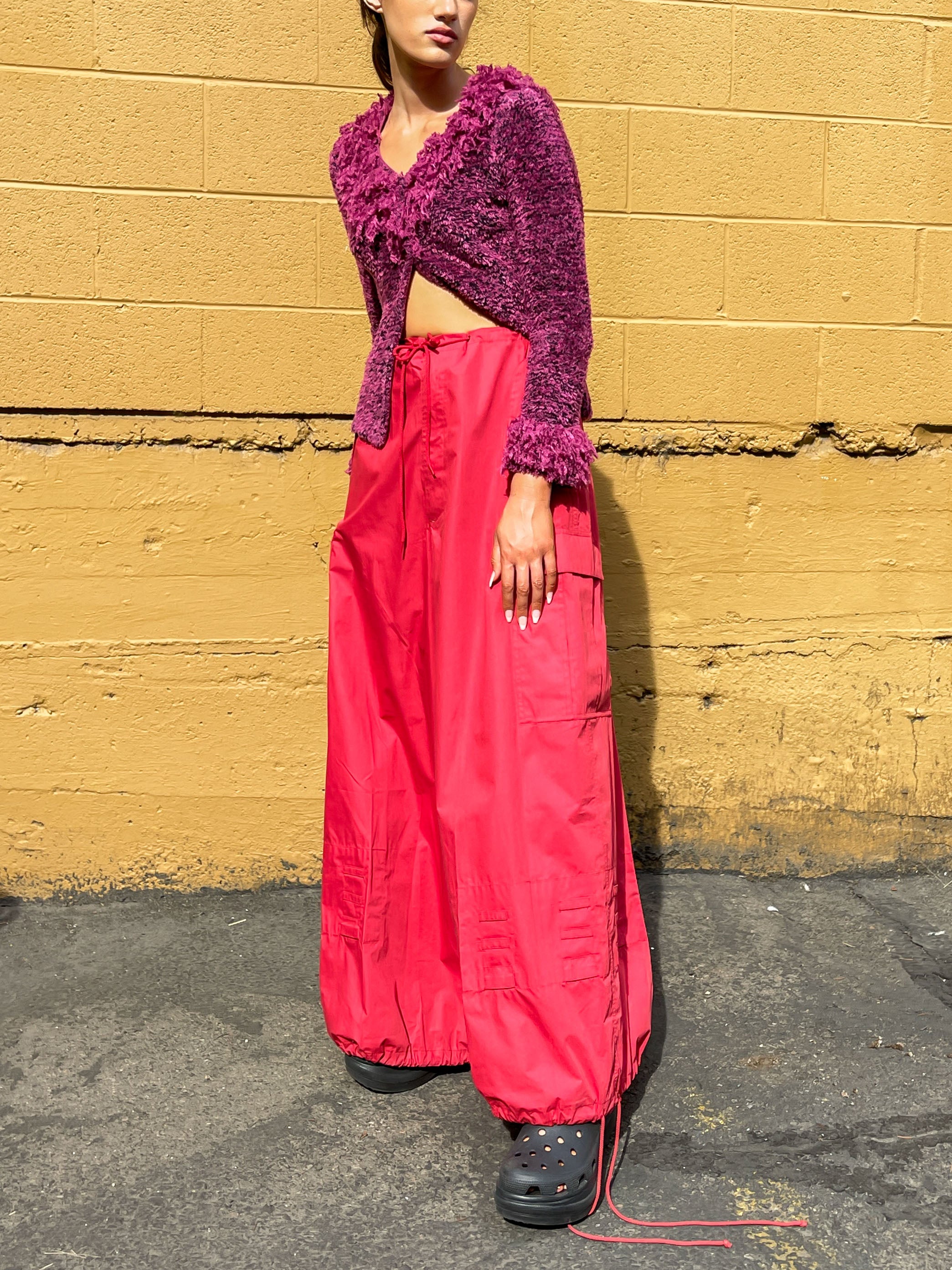 Wide Leg Parachute Pants - Poppy | Garmentory