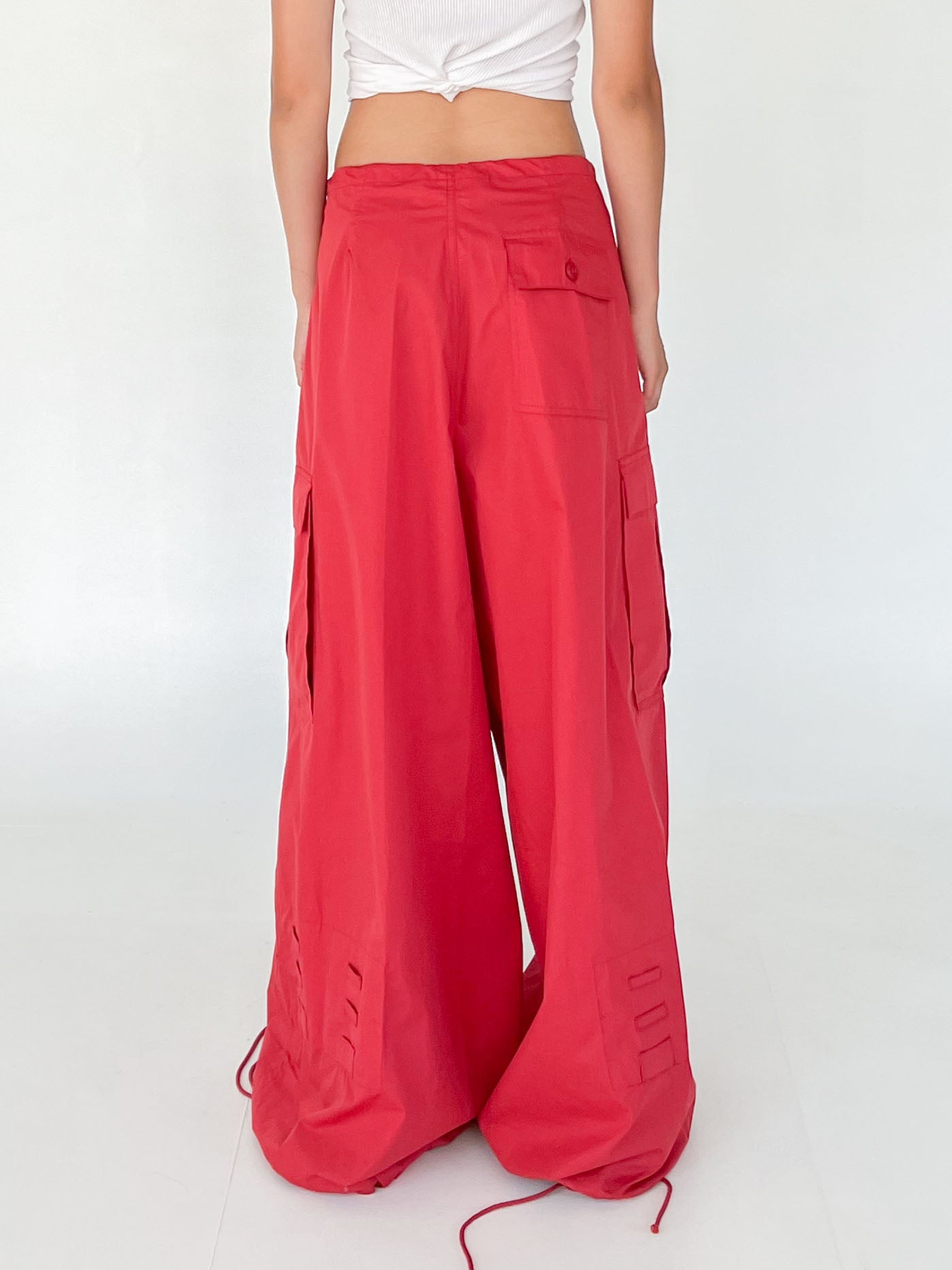Wide Leg Parachute Pants - Poppy | Garmentory