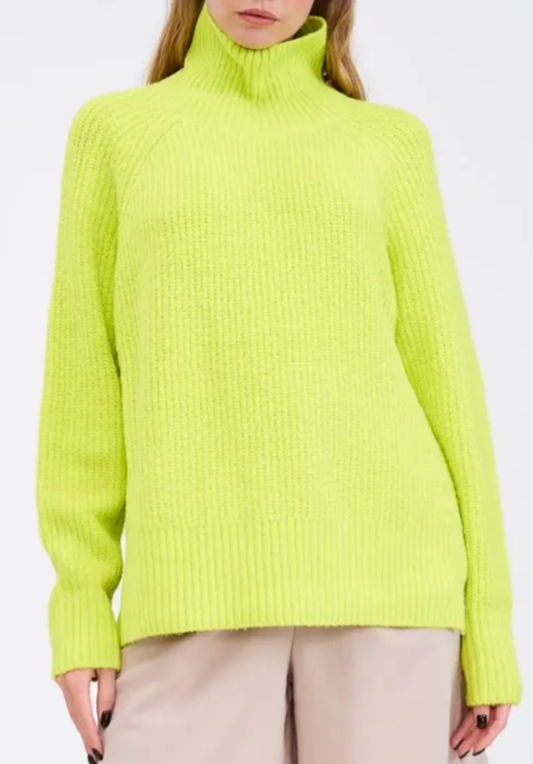 FLAT WHITE Leilani Sweater - Neon Yellow | Garmentory