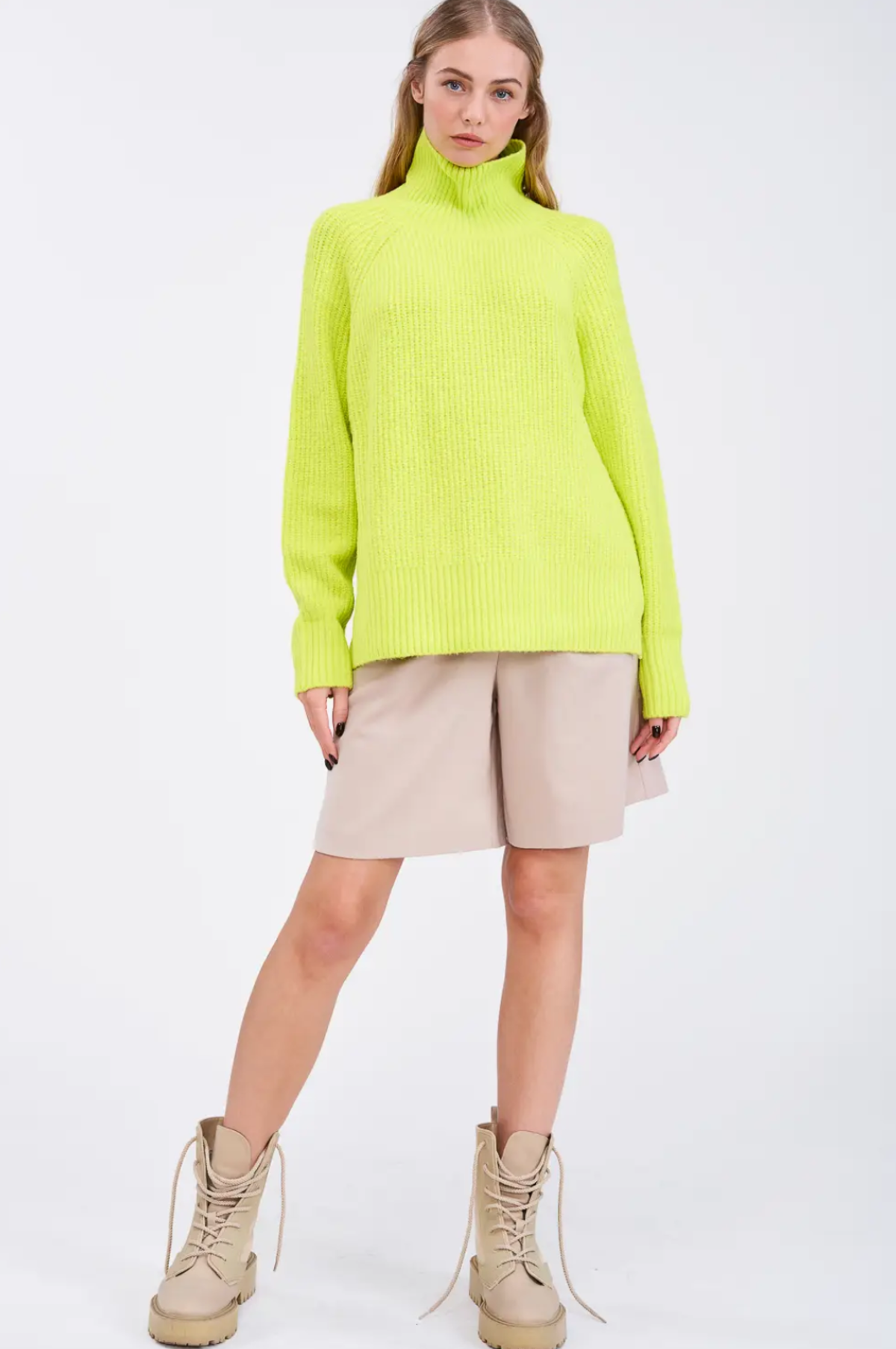 FLAT WHITE Leilani Sweater - Neon Yellow | Garmentory
