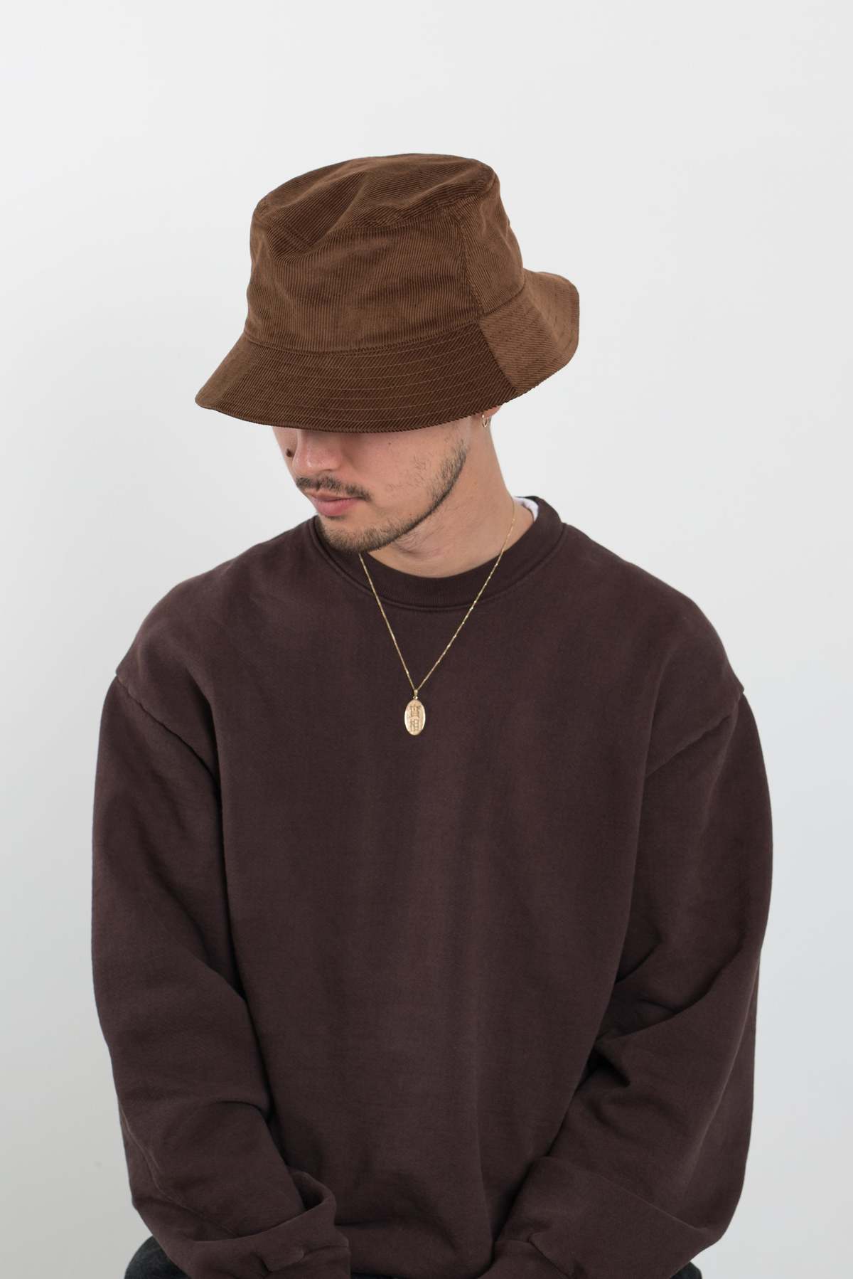 Found Feather New Bucket Hat Cotton Corduroy - Brown | Garmentory