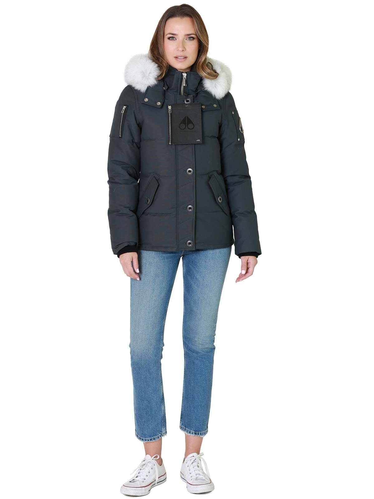 Moose Knuckles Original 3Q Jacket - Granite/Natural Fox Fur | Garmentory