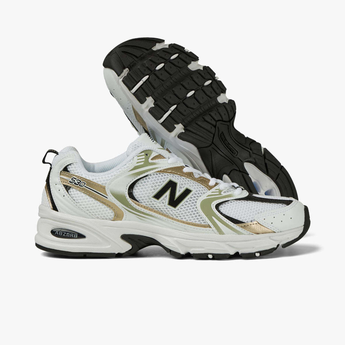 New Balance Shoes - White/Light Gold Metallic | Garmentory