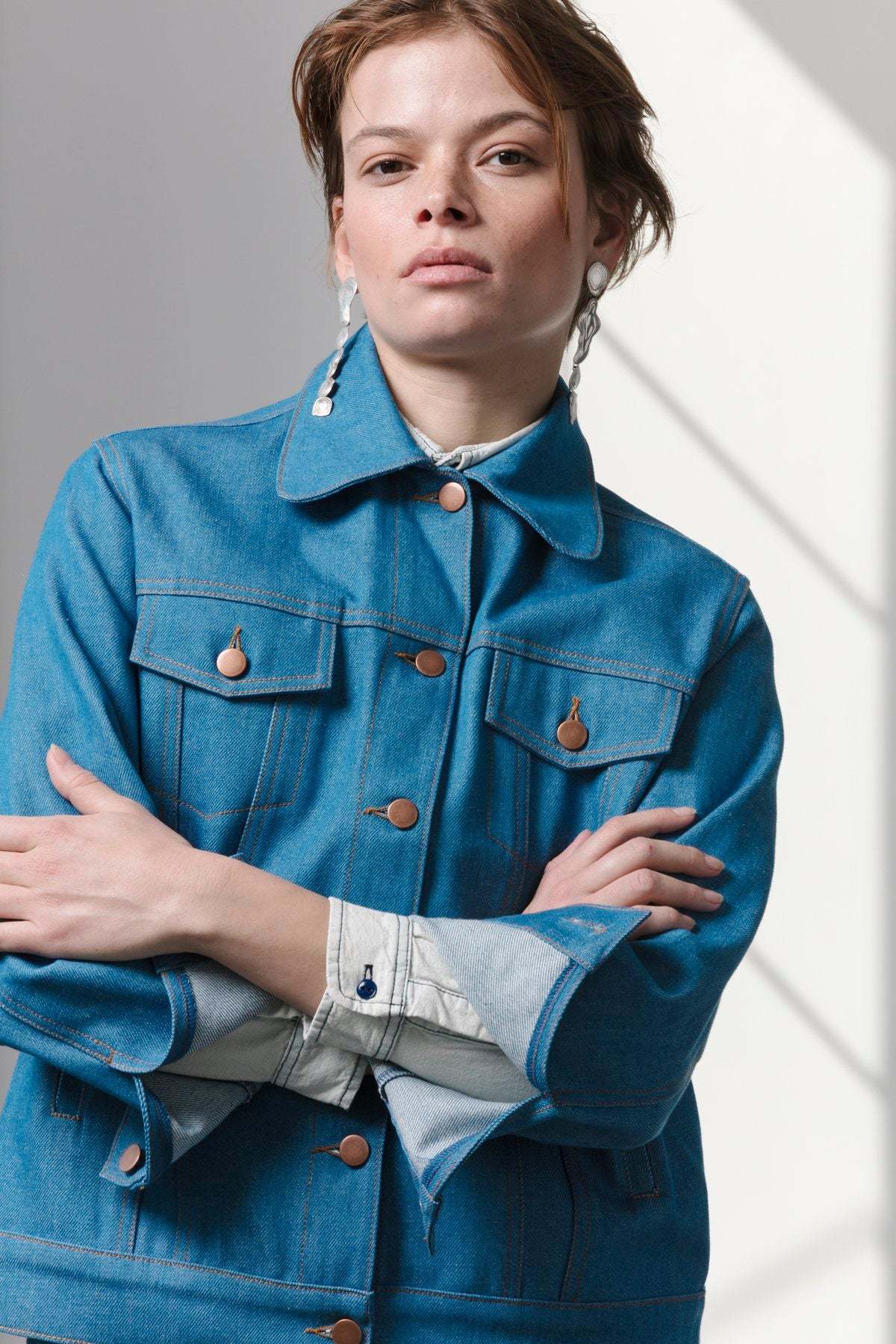 Carleen Classic Denim Jacket - Crisp Sky | Garmentory