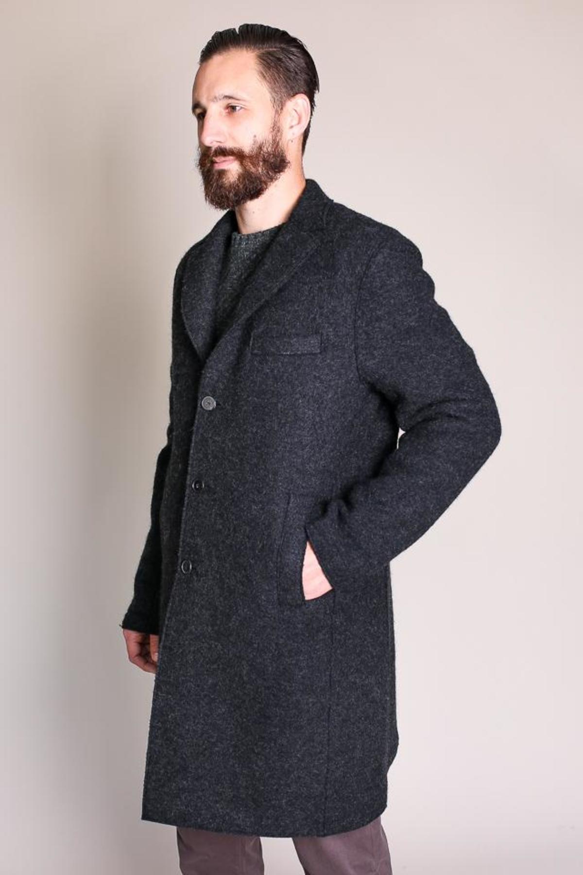 Harris Wharf London Boxy Coat in Anthracite | Garmentory